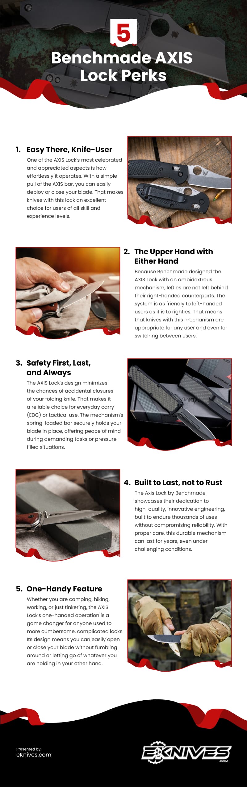 5 Benchmade AXIS Lock Perks Infographic