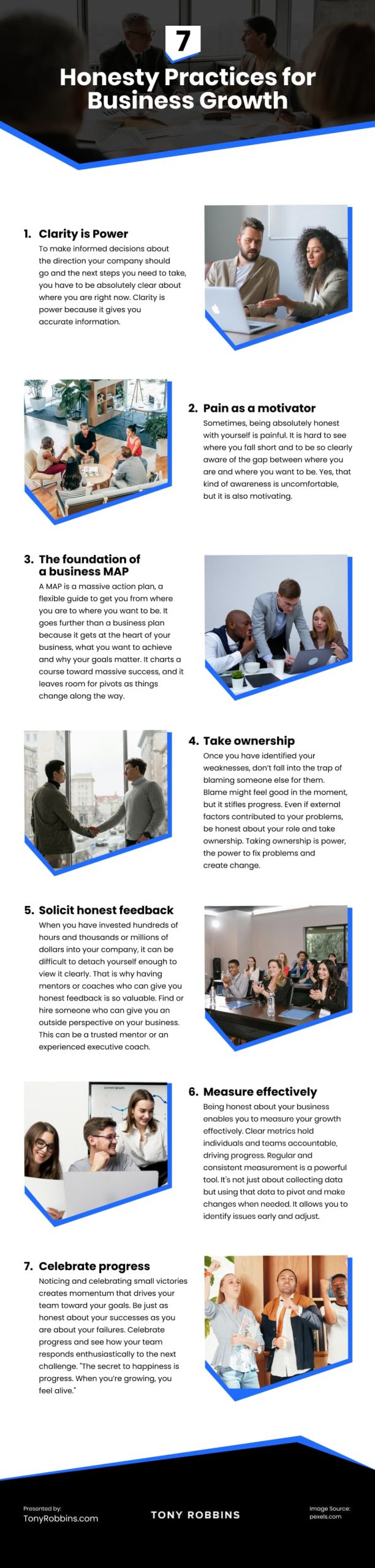 7 Honesty Practices for Business Growth Infographic