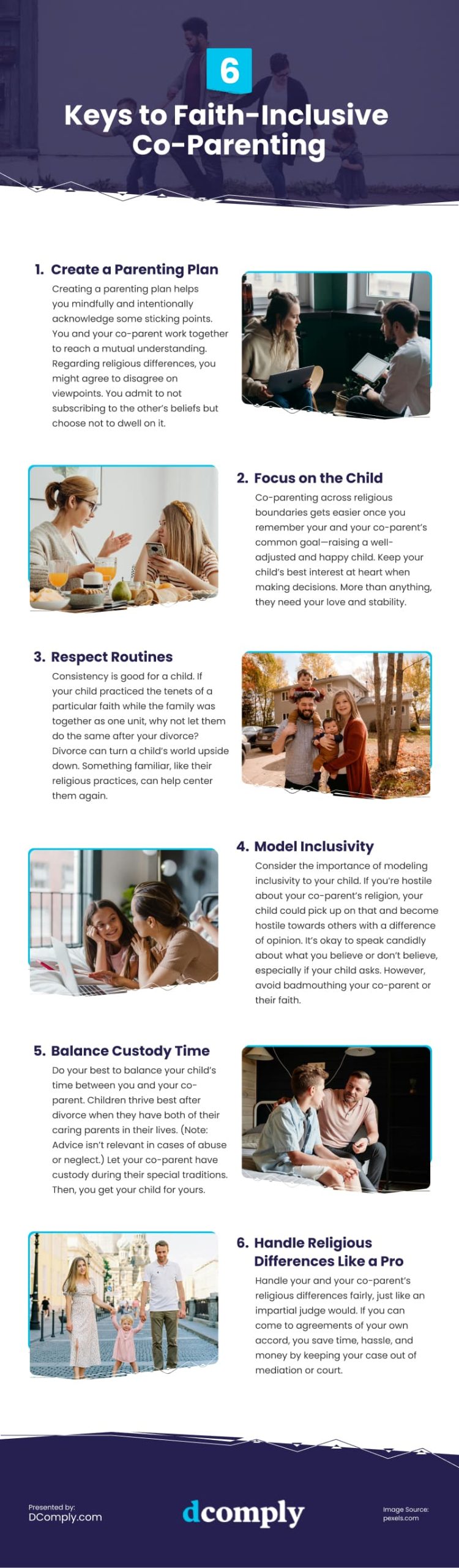 6 Keys to Faith-Inclusive Co-Parenting Infographic