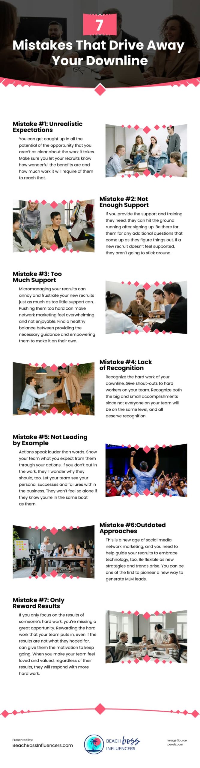 7 Mistakes That Drive Away Your Downline Infographic