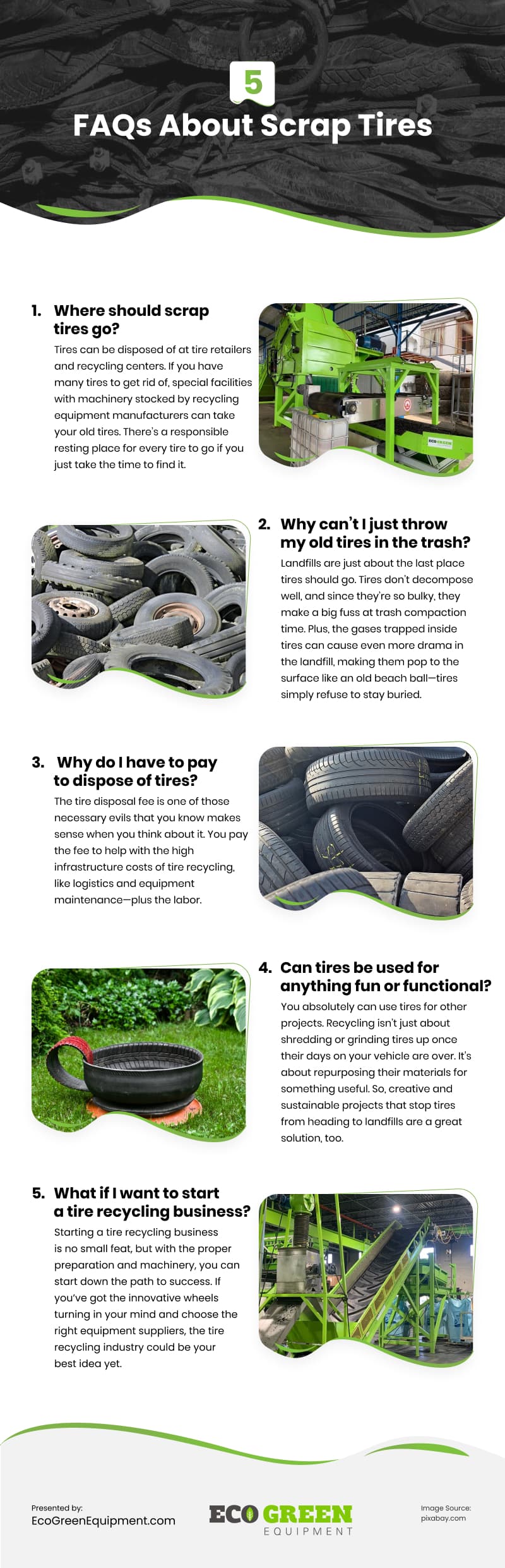 5 FAQs About Scrap Tires Infographic
