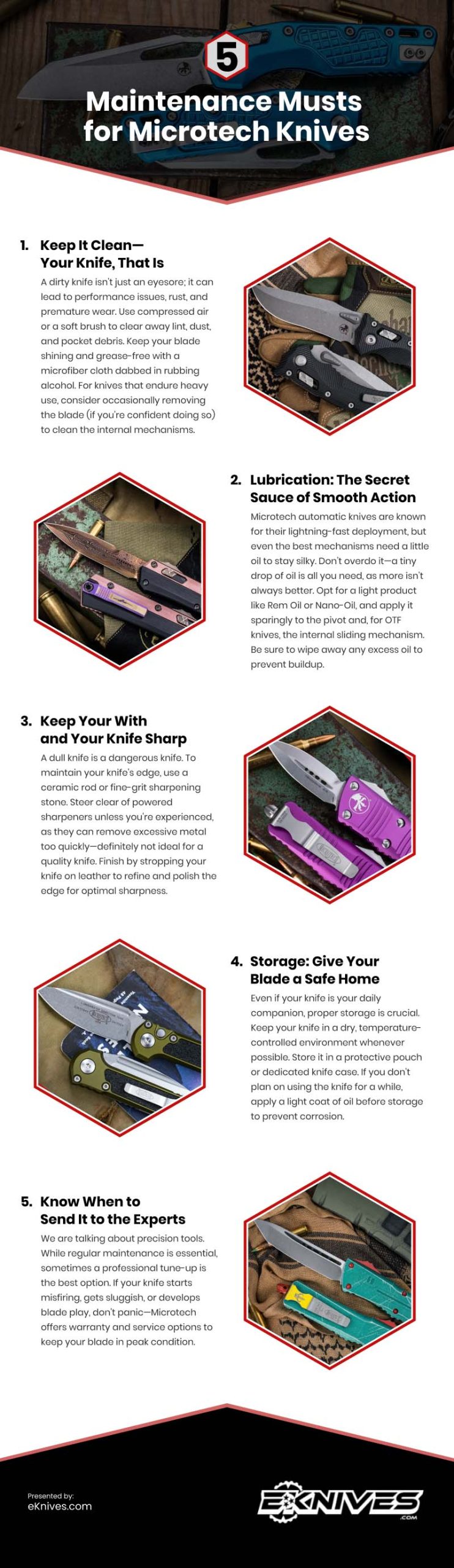 5 Maintenance Musts for Microtech Knives Infographic