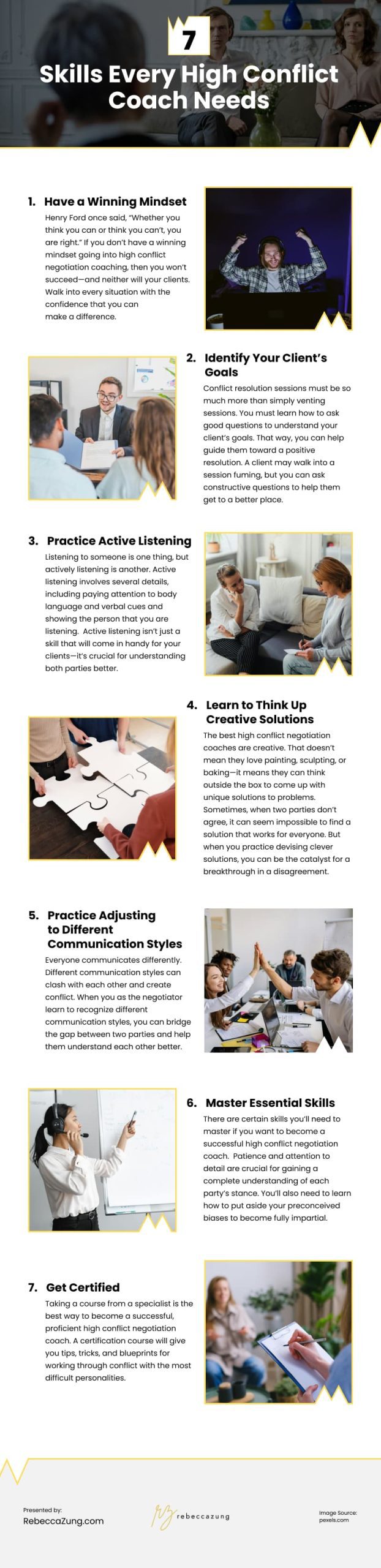 7 Skills Every High Conflict Coach Needs Infographic